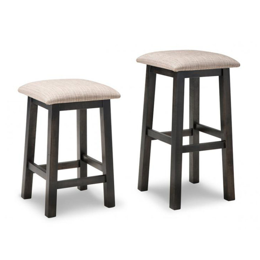 Rafters Backless Stool - Solid Rustic Wood Counter Stools I Home Envy