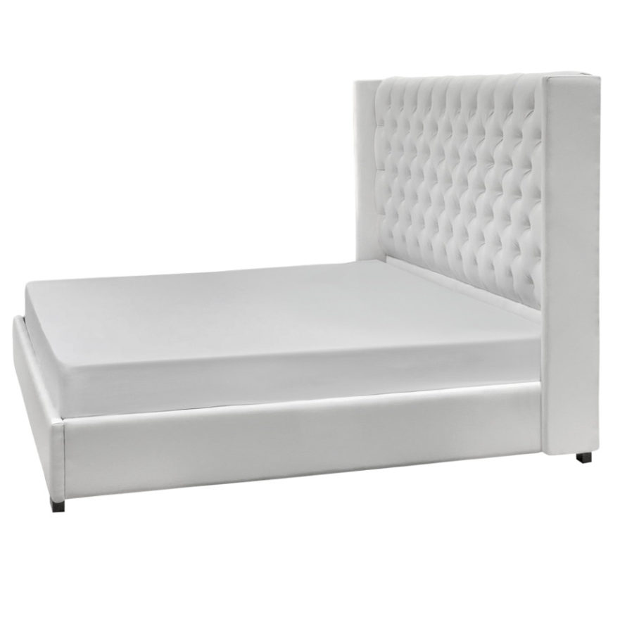 Panama Upholstered Bed - Deep Tufting Fabric Platform Bed I Home Envy