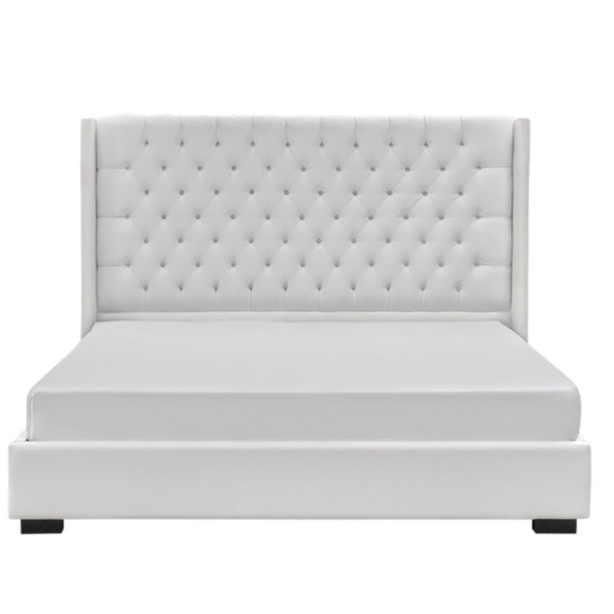 Panama Upholstered Bed - Deep Tufting Fabric Platform Bed I Home Envy